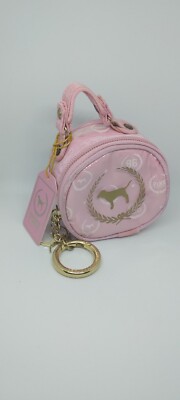 NEW Victoria's Secret PINK Dog 86 Mini Round Coin Change Purse Keychain ...