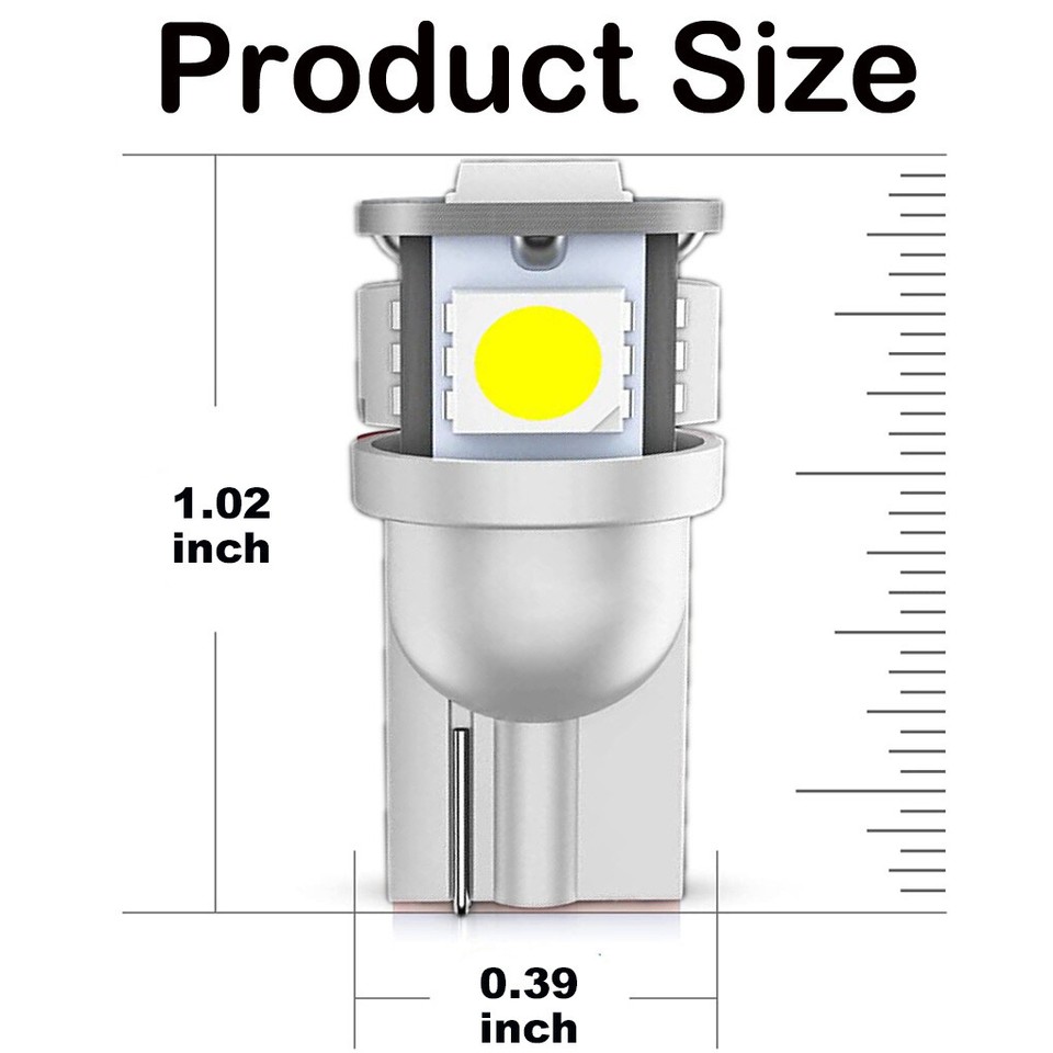 10Pcs T10 Wedge LED Bulbs Low Voltage DC 12V for Malibu T5 Landscape ...