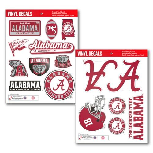 Alabama Crimson Tide Officially Licensed Multi-Pack Vinyl Decals | eBay