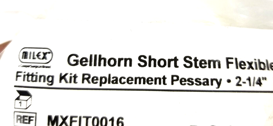 Gellhorn Short Stem Flexible Fitting Kit Replacement Pessary. 2-1/4 ...