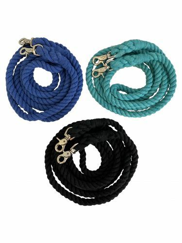 Western Barrel or Roping Horse Reins 7.5' Cotton Rope Rein w/ Scissor ...