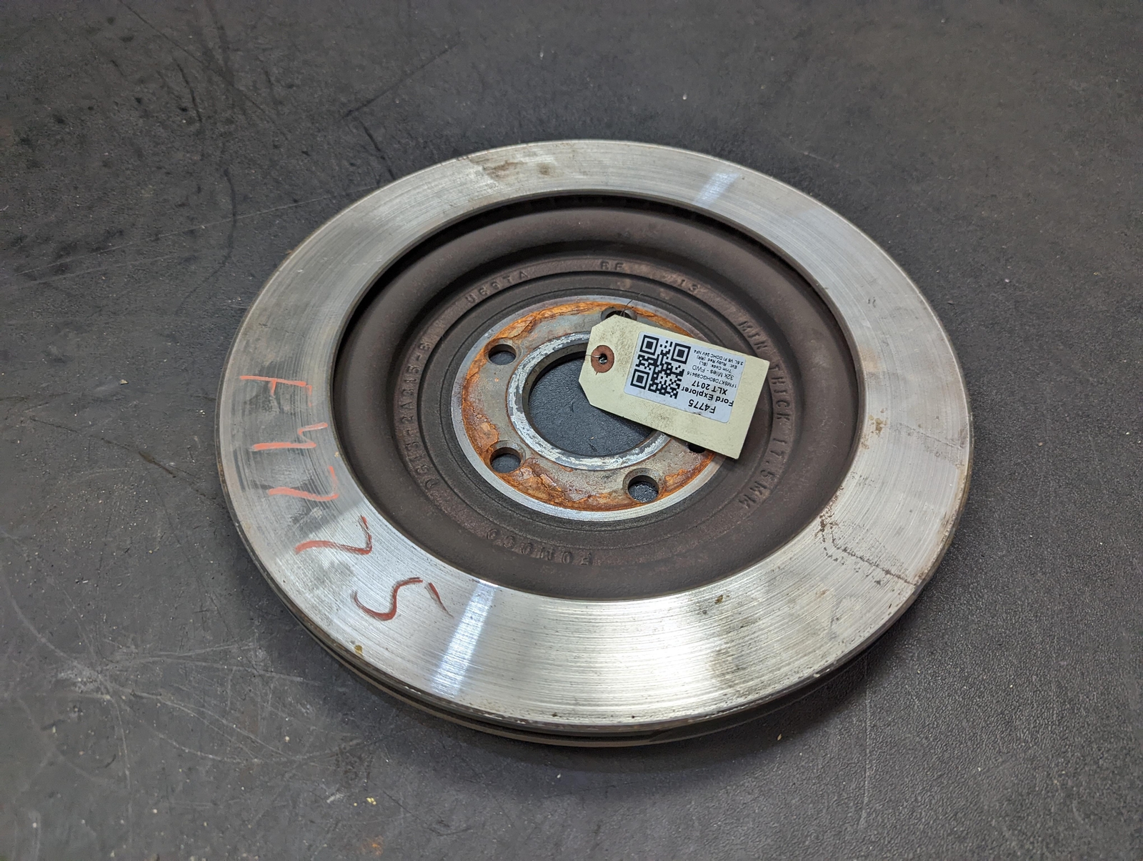 Rear Right Left Brake Rotor Disc 2017 Ford Explorer DG13-2A315-BB 2013 ...