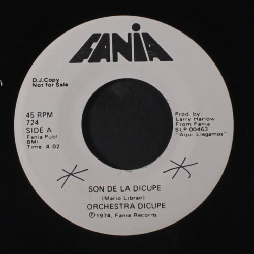ORCHESTRA DICUPE: son de la dicupe / tu sabes como es FANIA 7" Single ...