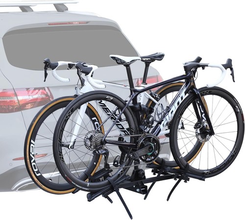 2 Fat Bike Rack Carrier Vehicle Mount Truck Hitch Heavy Duty Folding w ...