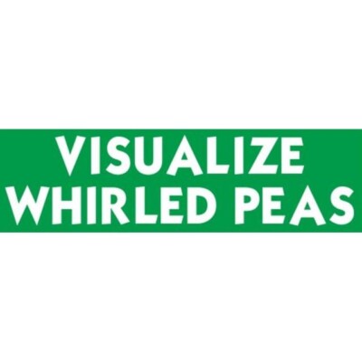 Visualize Whirled Peas Peace 3x10 Inch Vinyl Bumper Sticker | eBay