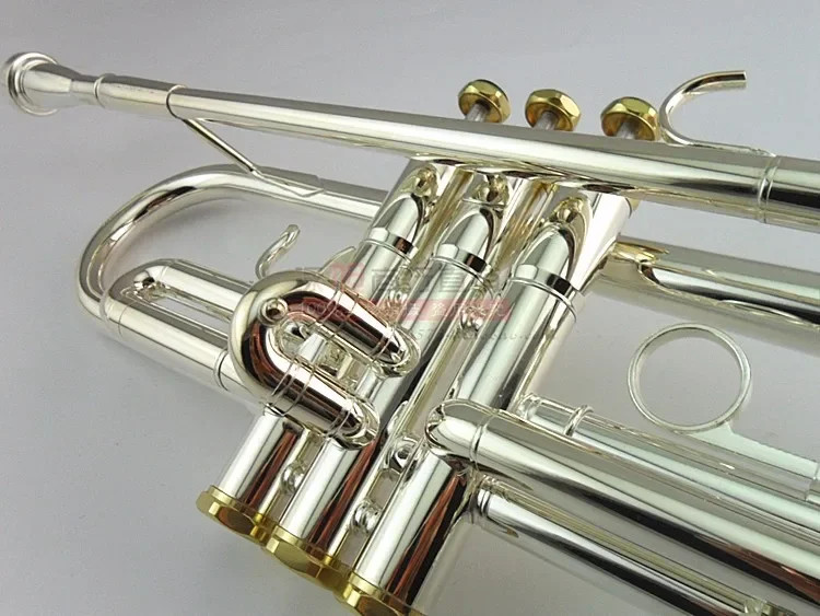 LT180S-72 Professional Bb Trumpet Small Silver Plated Surface Trumpet ...