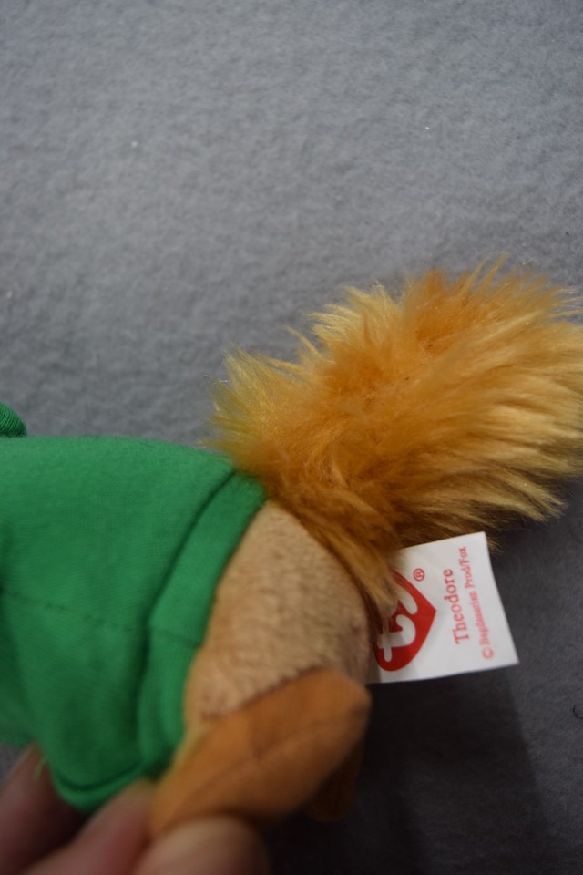 Ty Beanie Baby THEODORE the Chipmunk (Alvin & The Chipminks) MWMT Plush ...