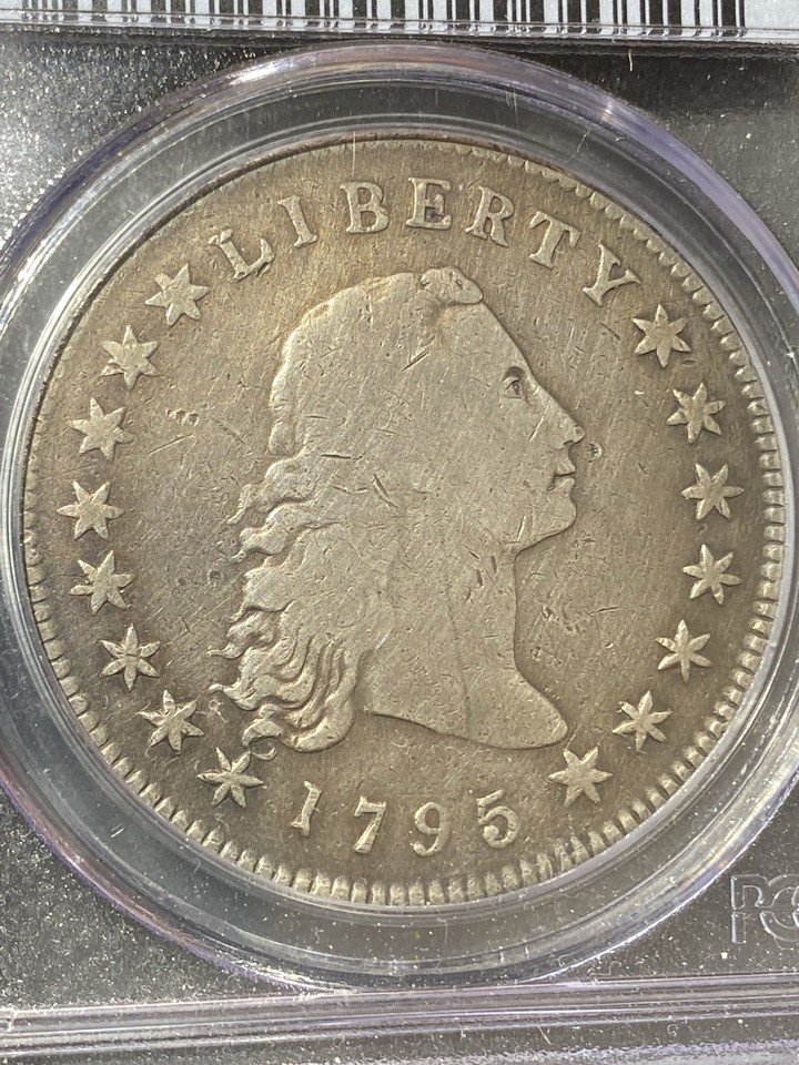 1795 $1 Flowing Hair Silver Plug Rare Variety Silver Dollar PCGS ...