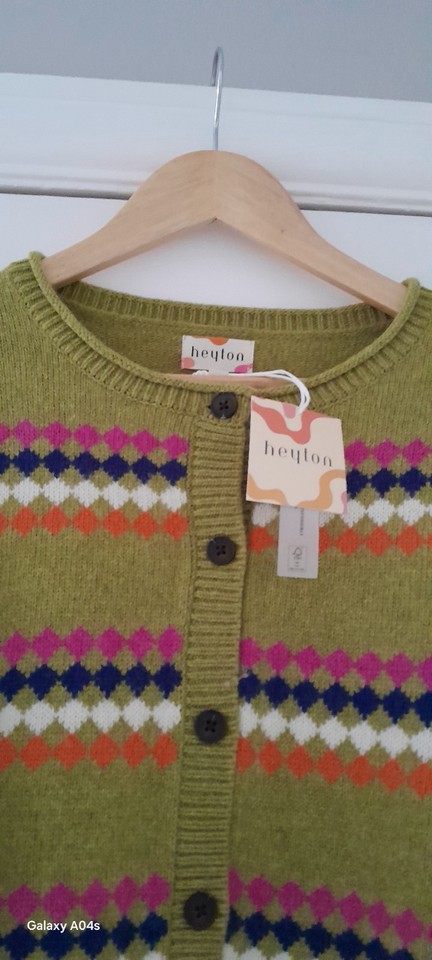 HEYTON 80% Lambswool Cardigan Size 14 New with tags | eBay UK