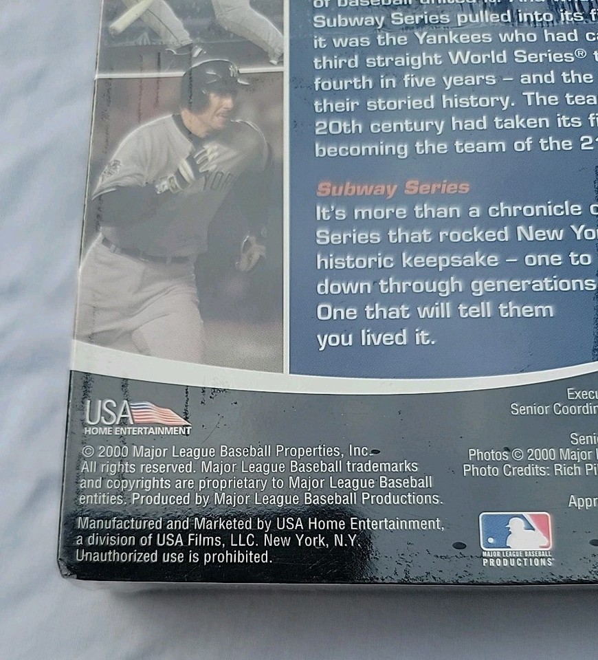 NY Yankees VS. New York Mets Subway Series 2000 MLB World Series New ...