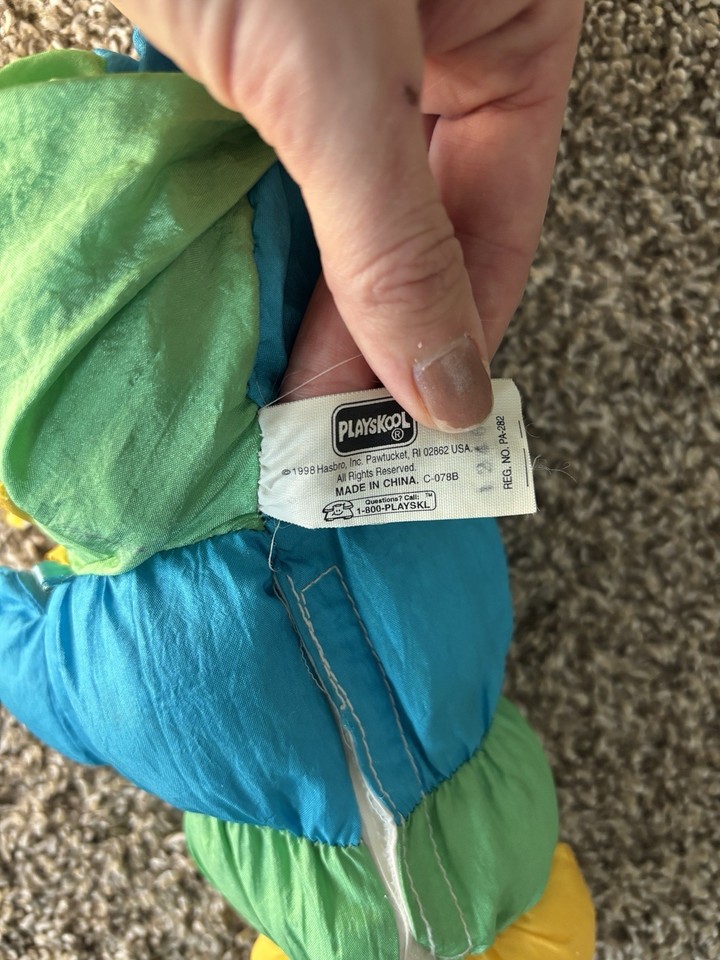 Vintage 1998 Playskool GloWorm Light-Up baby toy Hasbro 10" Glow Worm ...