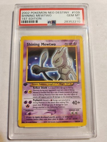 2002 Pokemon Neo Destiny 1st Edition Shining Mewtwo PSA 10 Gem Mint ...