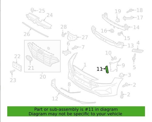 GENUINE ! FRONT LEFT AIR GRILLE for 2019-2020 HYUNDAI ELANTRA # 86561 ...