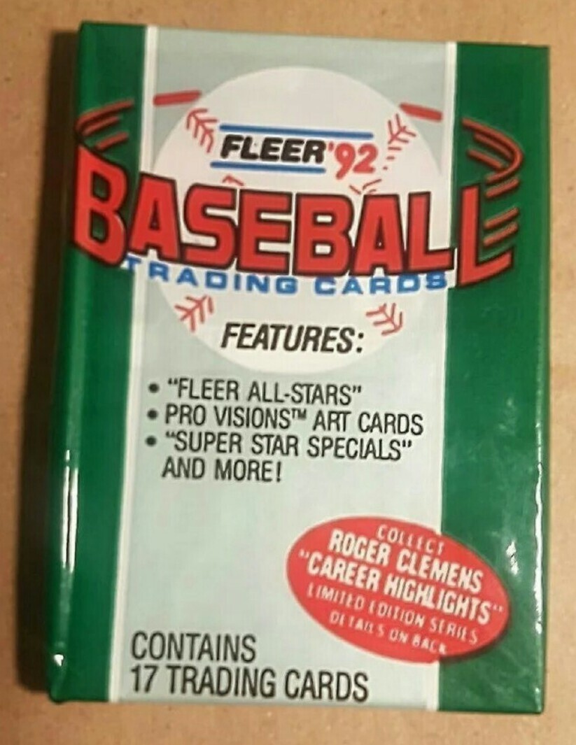 Fleer 92 Baseball Trading Cards Pack Of 17 Cards New | eBay