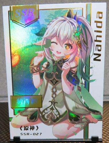 Nahida SSR Holo Foil Goddess Story Card Genshin Impact CCG Anime Video ...
