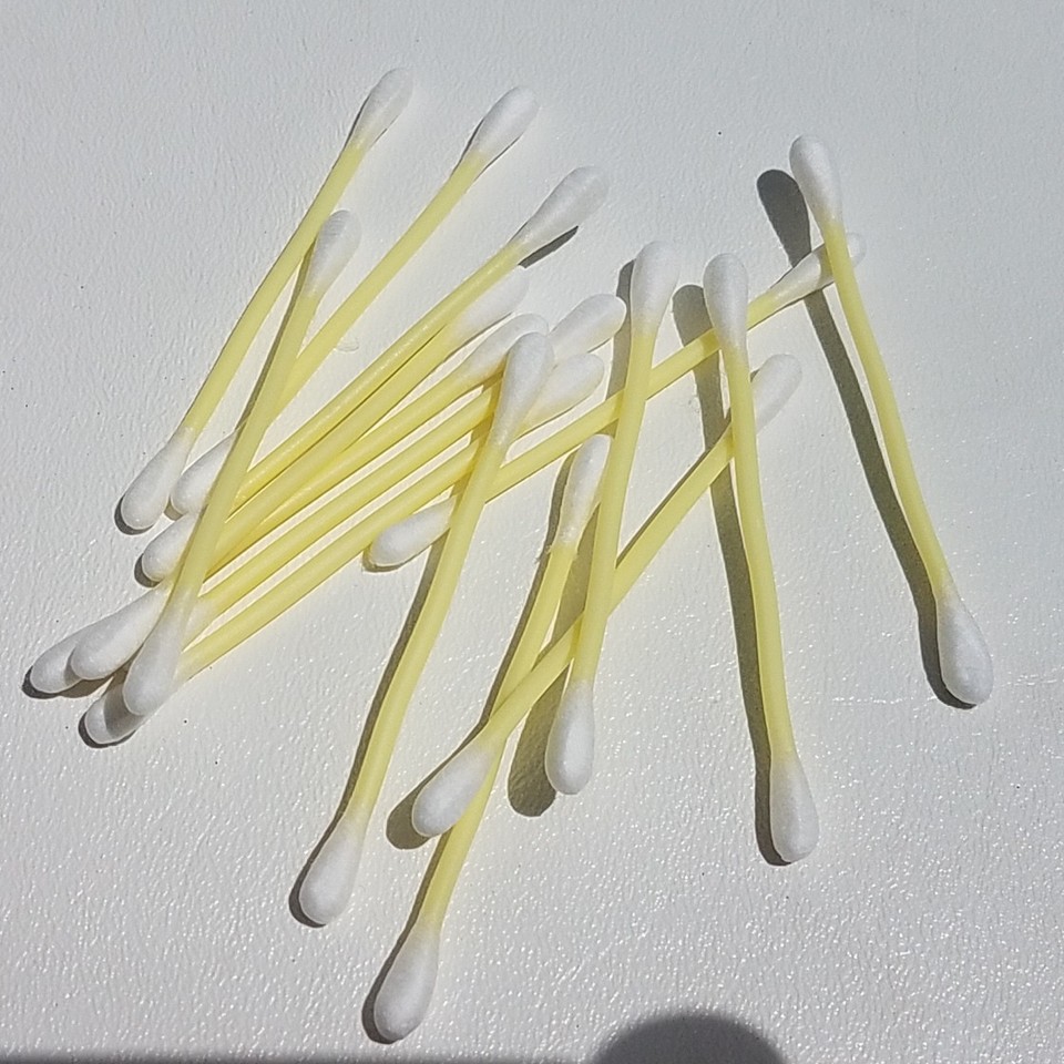 Cotton Swabs Double Q Tip 3” - Plastic - Yellow Colors - Viamed (1000 ...