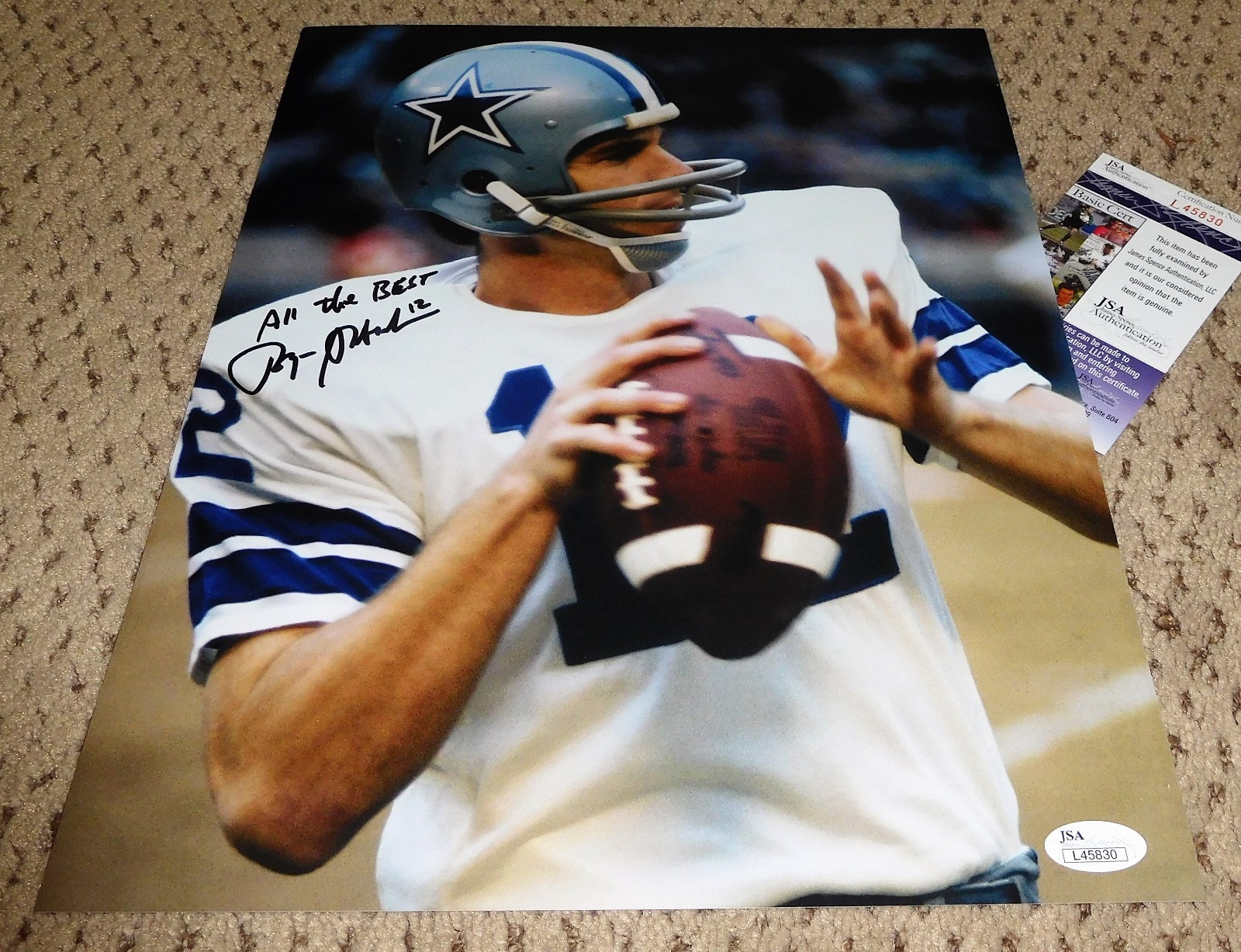 Roger Staubach | Autographed Football Memorabilia & NFL Merchandise