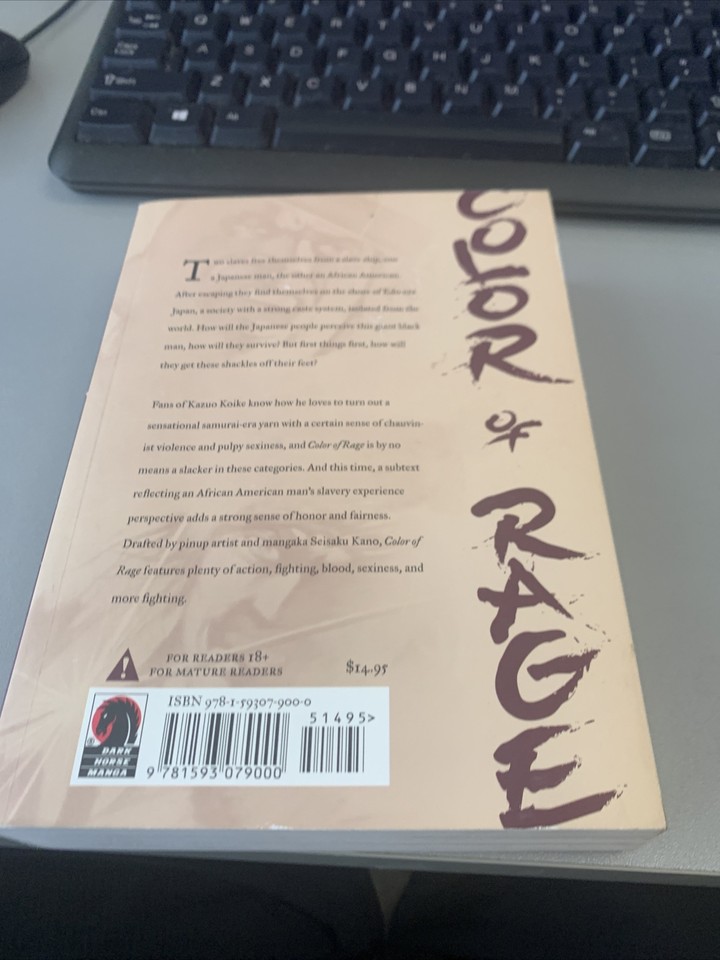 2008 Dark Horse Manga COLOR OF RAGE Comic Book First Edition ...