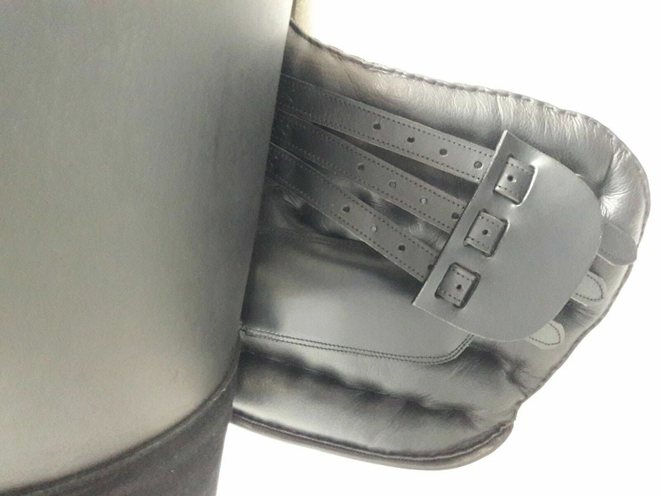 Black Leather English side saddle with 16"inch to 21" inch seat ...