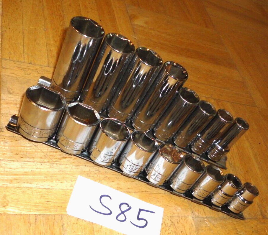 S-K TOOLS 17 PIECE 3/8 DRIVE SHORT & DEEP SAE. SOCKET SETS | eBay