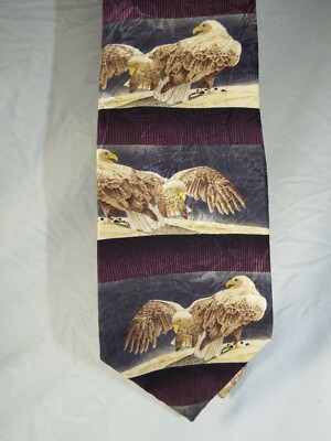 Endangered Species Mens Neck Tie Necktie Silk Cliff Dwellers Eagles ...
