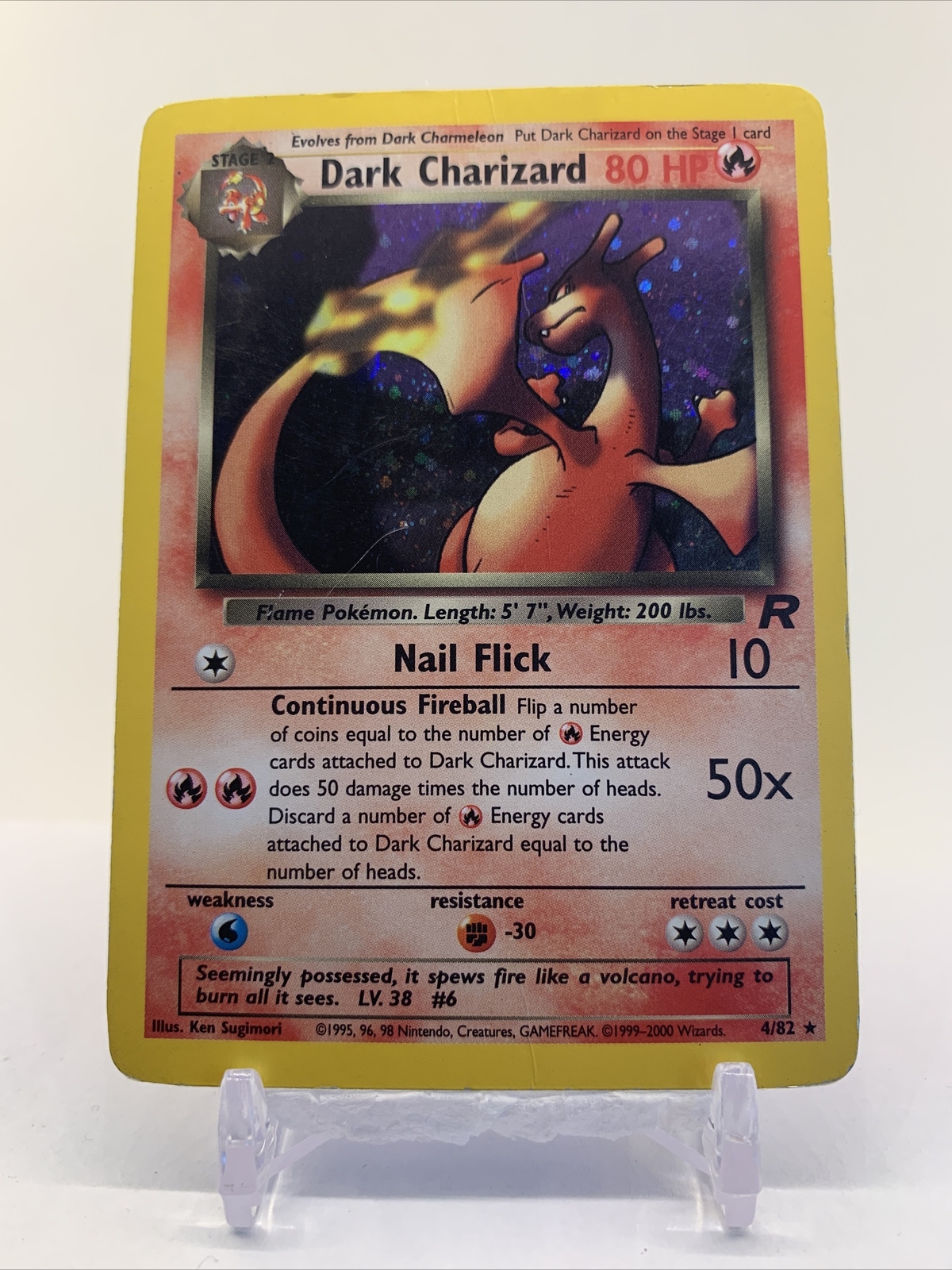 Pokemon DARK CHARIZARD 4/82 (Holo Rare) Team Rocket - Heavily Played | eBay