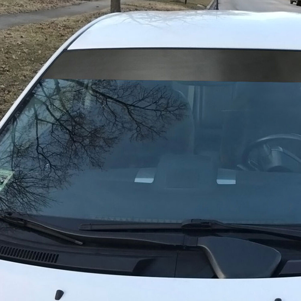 Matte Black Window Visor Sun Strip Vinyl Sticker Decal For Car Front ...