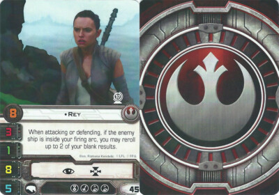 Star Wars Miniatures X-Wing Pilot Promo REY Rebel | eBay