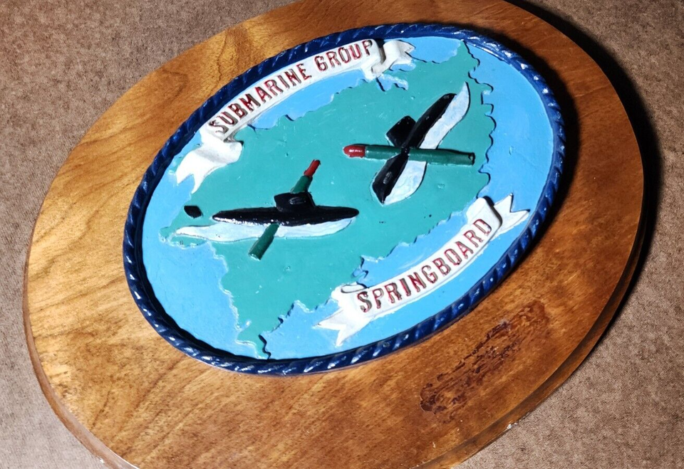 Vintage US NAVY SUBMARINE Wall Plaque - SUBMARINE GROUP SPRINGBOARD | eBay