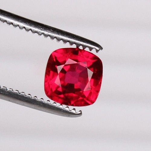 10.9x10.8mm Natural Certified Deep Red Burma Ruby Cushion Cut Loose ...