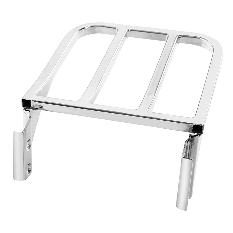 Chrome Detachable Rear Backrest Luggage Rack Fit For Harley Softail ...