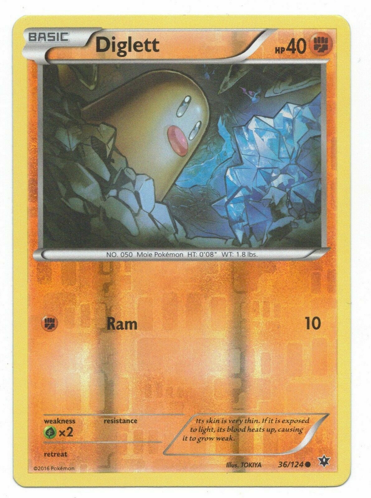 Diglett 36/124 Fates Collide Reverse Holo Common Near Mint Pokemon DNA ...