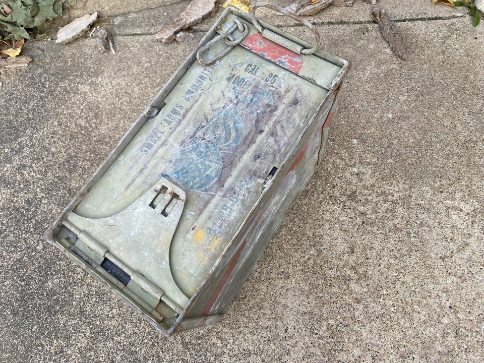 ORIGINAL WWI US ARMY MODEL 1906 M1903 RIFLE .30-06 CAL AMMO TIN CRATE ...
