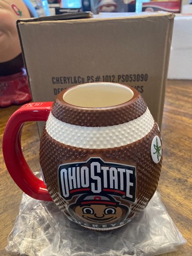 OHIO STATE BRUTUS BUCKEYE CHERYL'S COOKIES LARGE FOOTBALL SHAPED DRINK ...