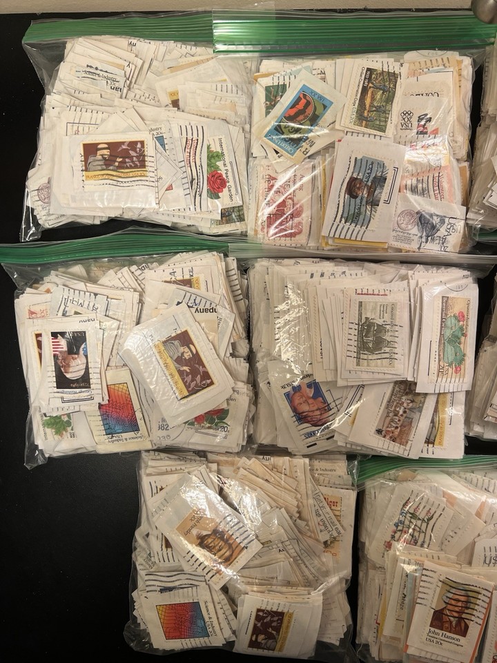 4-Pounds/Lbs. Used US 20 Cent Commemoratives on Paper. Duplicates ...