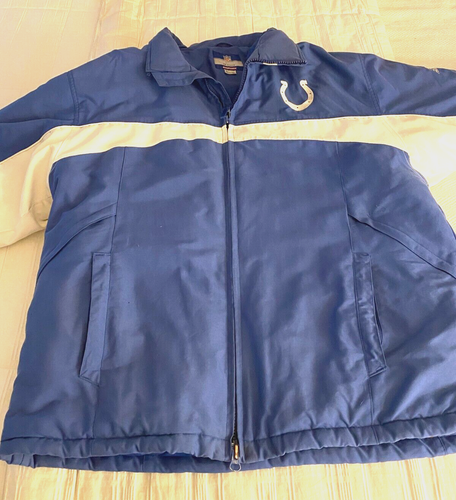 Indianapolis Colts Jacket Mens XL Puffer Coat Hooded Logo Athletic ...