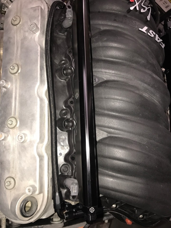 FAST 102 & 92 Steam Vent Kit Complete LS1 LS6 LS3 Coolant Crossover BLK ...