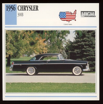 1956 Chrysler 300B Classic Cars Card | eBay