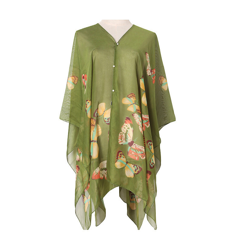 Women's Ladies Chiffon Shawl Wrap Soft Sun Protection Sunscreen Beach ...