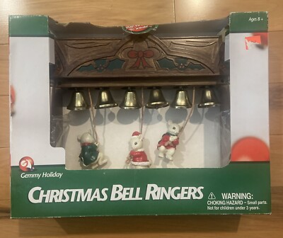 Vintage HTF Gemmy Animated Musical Mice Mouse Christmas Bell Ringers ...