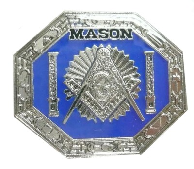 Pack of 12 Mason Logo Octagon Shaped Bike Motorcycle Hat Cap Lapel Pin ...