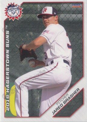 2019 Hagerstown Suns Jared Brasher RC Rookie Washington Nationals | eBay