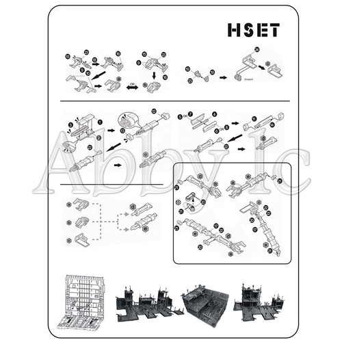 Machical Chain Case Machine Nest Action Base H Set for HG RG 1/144 ...
