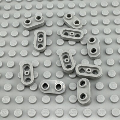 LEGO Plate Round - Light Bluish Gray - 1 x 2 with Open Studs - QTY x10 ...