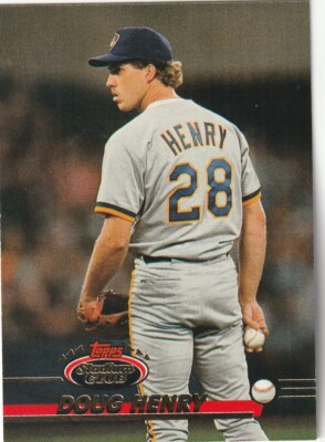 FREE SHIPPING-MINT-1993 Topps Stadium Club Doug Henry #521 BREWERS | eBay