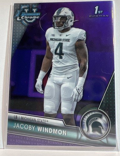 Jacoby Windmon 2023 Bowman Chrome U Purple Refractor /399 Michigan ...