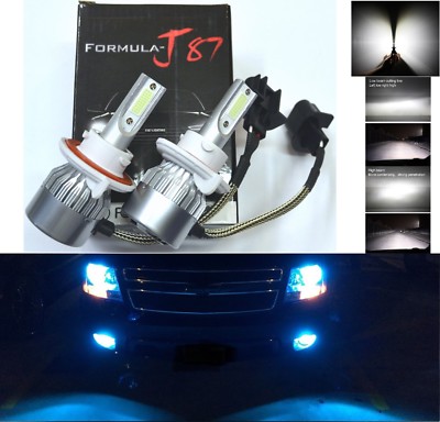 LED Kit C6 72W 9008 H13 8000K Blue Two Bulbs Head Light Xenon Look JDM ...