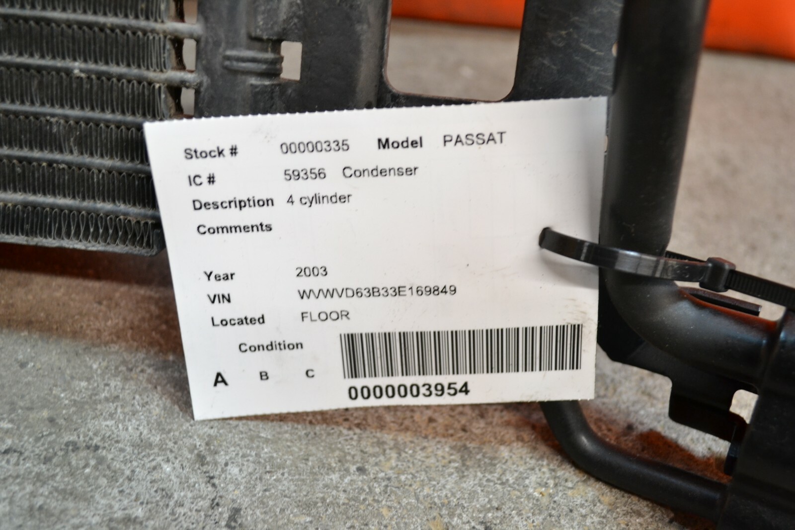 VW B5.5 PASSAT 1.8T AC Condenser 3B0 260 401B | eBay