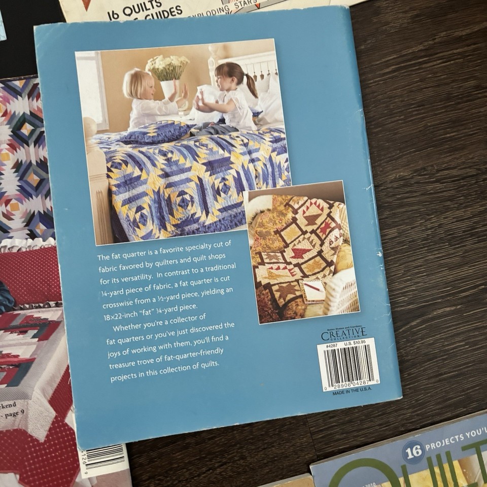 Lot 10 Quilting Pattern Books & Magazines Patchwork Log Cabin Fat ...