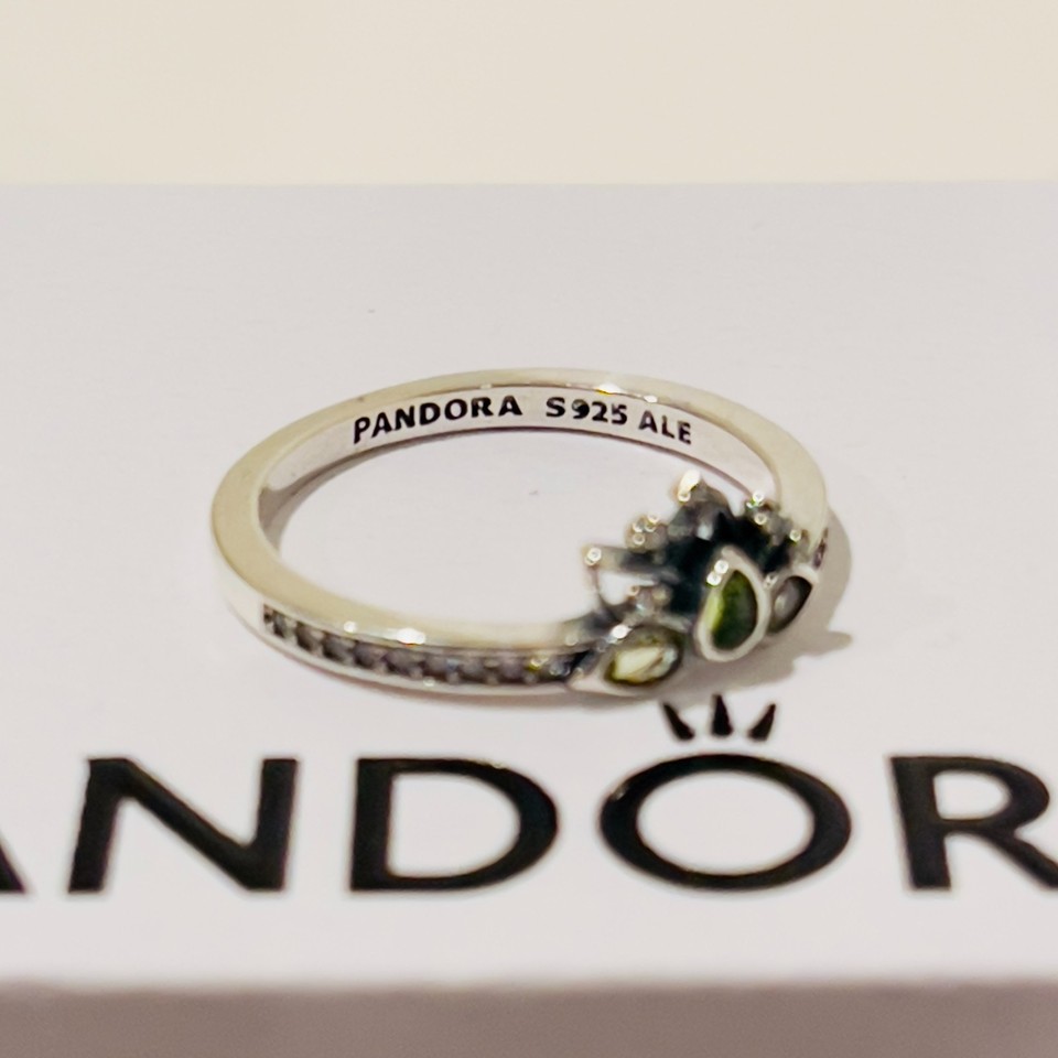 Pandora Disney Princess Tiana Green Tiara Ring Size 7 / 54 w/ Pouch | eBay